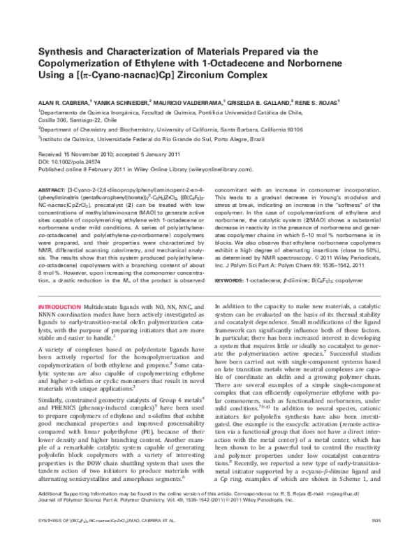 (PDF) Synthesis and characterization of materials prepared via the ...