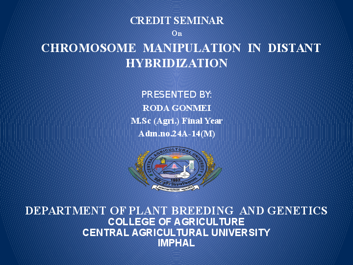 (PPT) Chromosome manipulation in wide hybridization