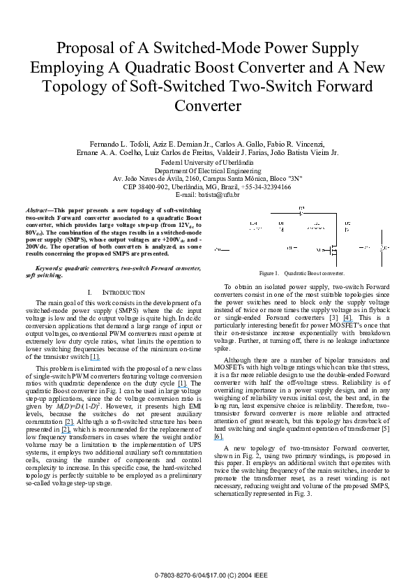 (PDF) Association of a quadratic boost converter and a new topology of ...