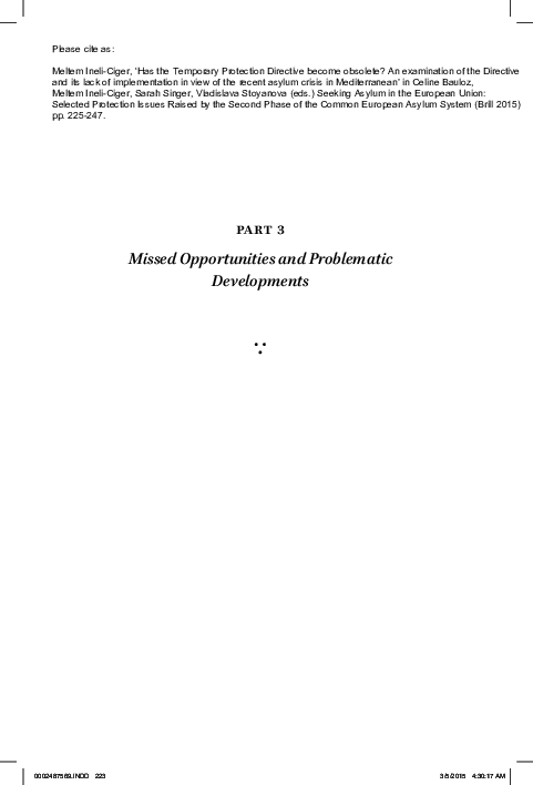 (PDF) Has the Temporary Protection Directive become obsolete?