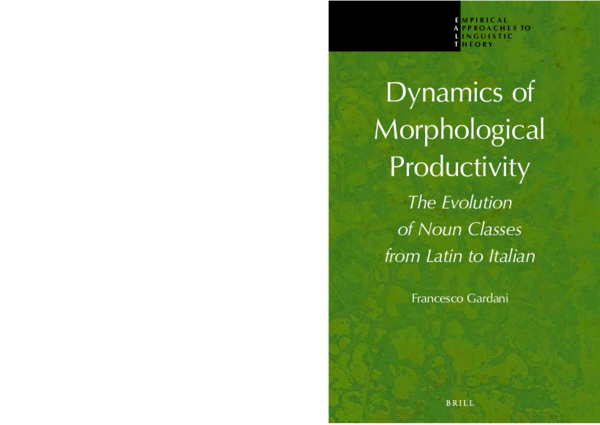 (PDF) Dynamics of morphological productivity