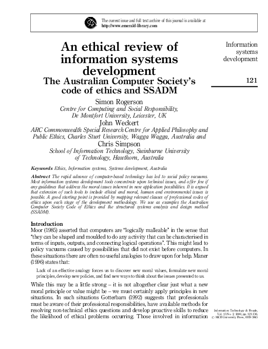 (DOC) Ethical Guidelines for Computer Professionals | pak ...