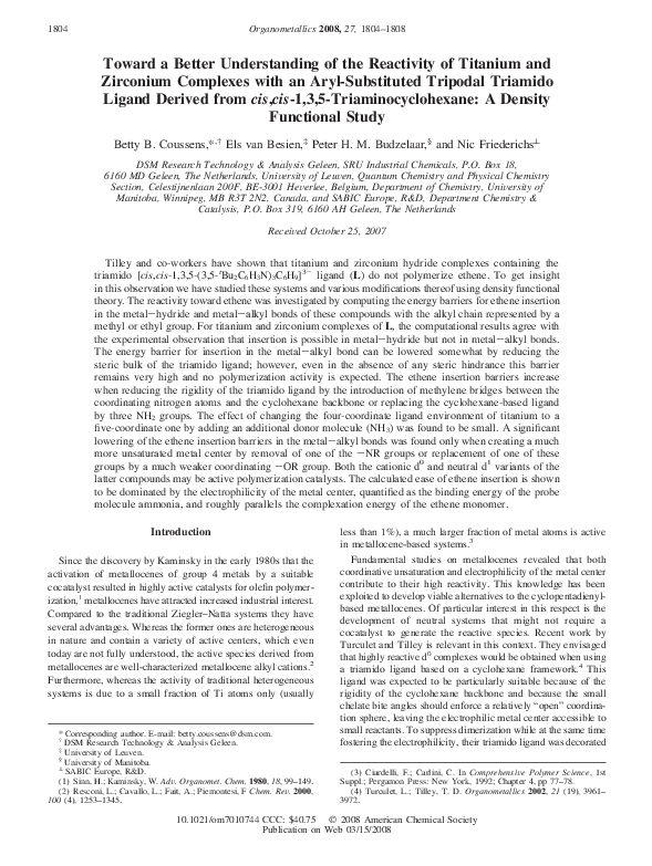 (PDF) Toward a Better Understanding of the Reactivity of Titanium and ...