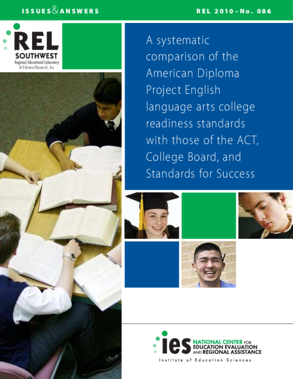 (PDF) A systematic comparison of the American Diploma Project English ...