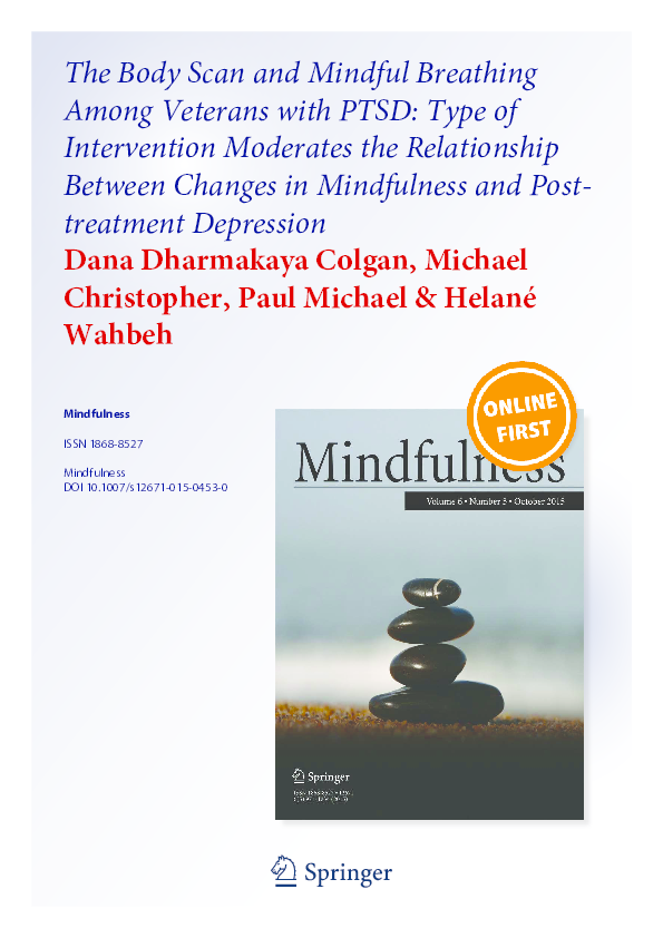(PDF) The Body Scan and Mindful Breathing Among Veterans with PTSD ...