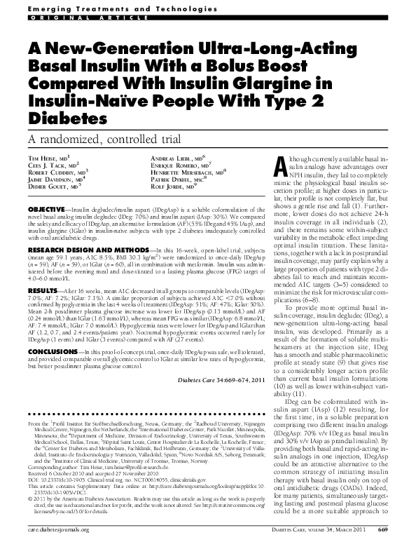 (PDF) A New-Generation Ultra-Long-Acting Basal Insulin With a Bolus ...