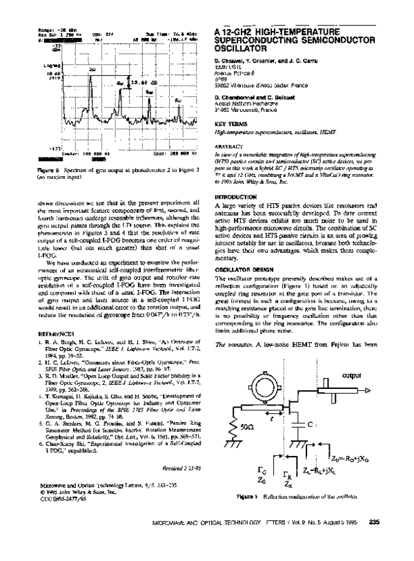 (PDF) A12-GHZ high-temperature superconducting semiconductor oscillator