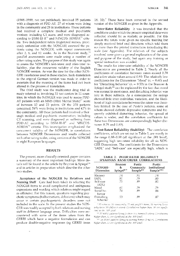 (PDF) A new behavioral assessment scale for geriatric out- and in ...