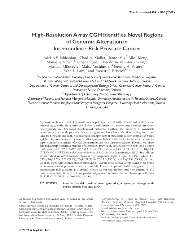 (PDF) High-resolution array CGH identifies novel regions of genomic alteration in intermediate ...
