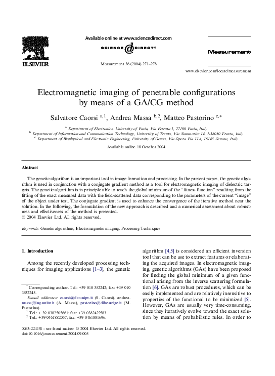 (PDF) Electromagnetic imaging of penetrable configurations by means of ...
