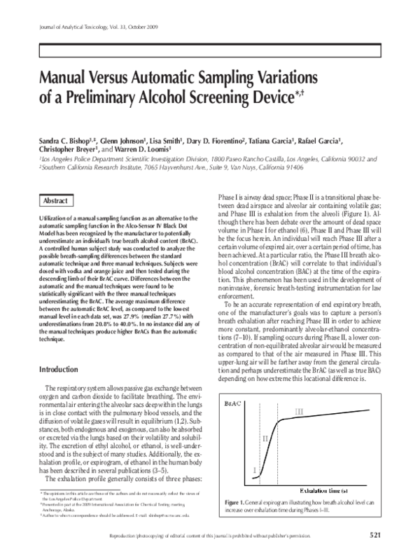 (PDF) Manual Versus Automatic Sampling Variations of a Preliminary ...