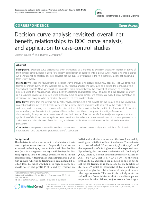 (PDF) Decision curve analysis revisited: overall net benefit ...