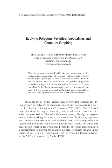 (PDF) Evolving polygons revisited: Inequalities and computer graphing