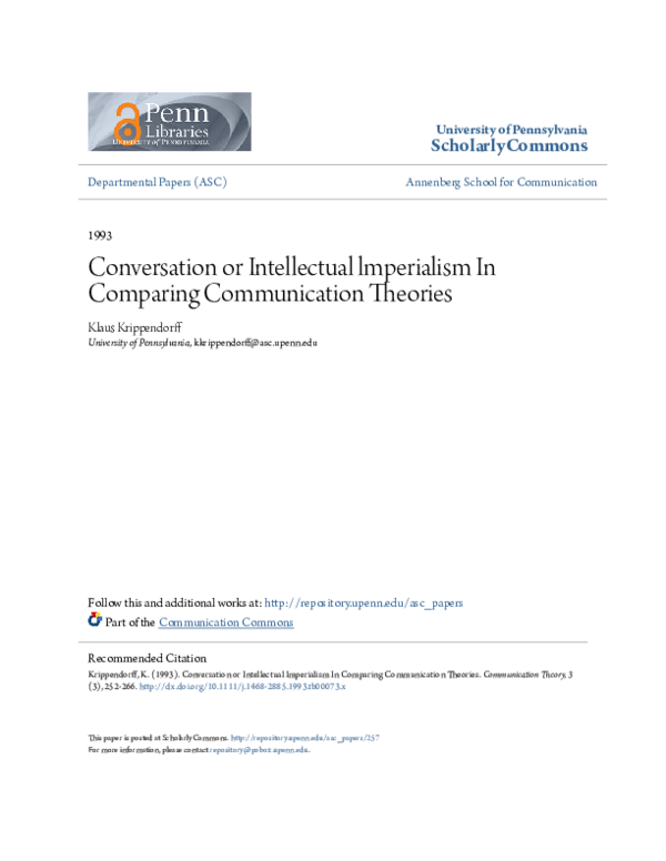 (PDF) Conversation or Intellectual Imperialism in Comparing ...