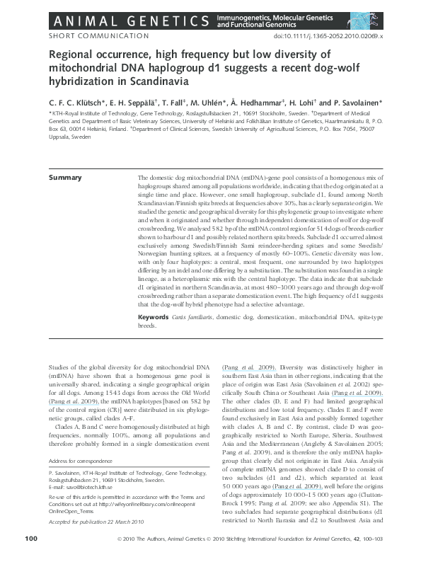 (PDF) Regional occurrence, high frequency but low diversity of ...