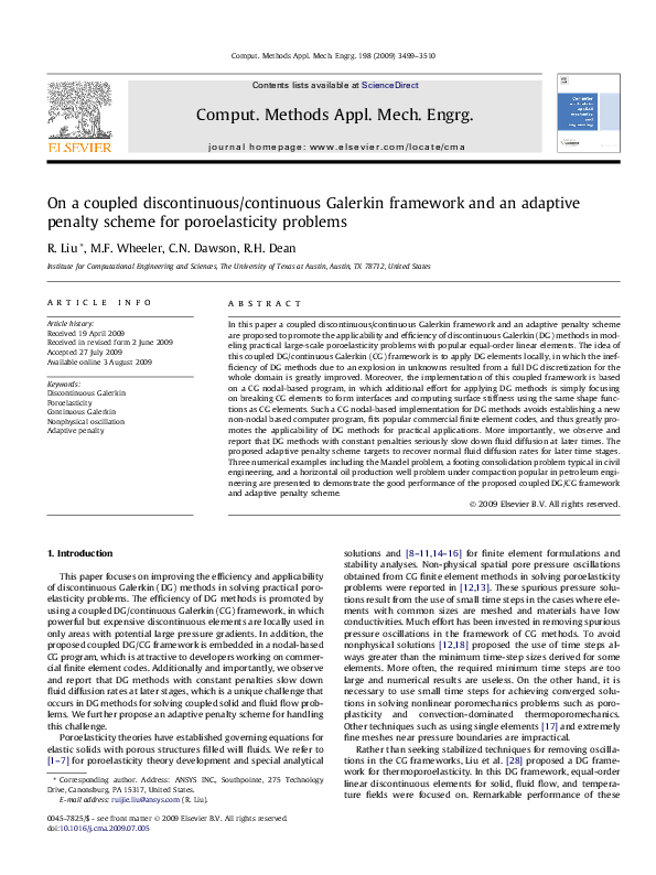 (PDF) On a coupled discontinuous/continuous Galerkin framework and an ...