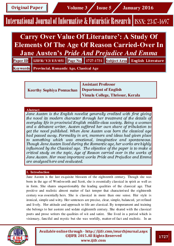 (PDF) Carry Over Value Of Literature’: A Study Of Elements Of The Age ...