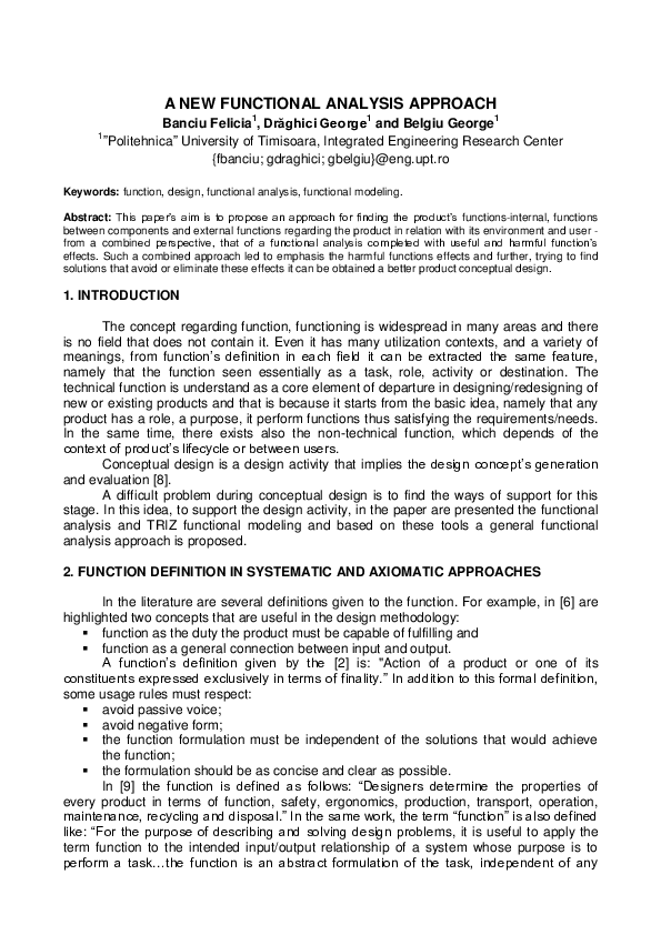 (PDF) A New Functional Analysis Approach