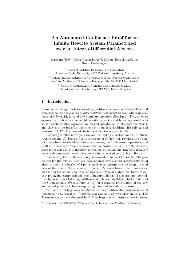 (PDF) An Automated Confluence Proof for an Infinite Rewrite System Parametrized over an Integro ...