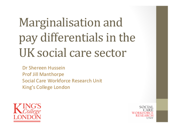 (PDF) Marginalisation and pay differentials in the UK social care sector