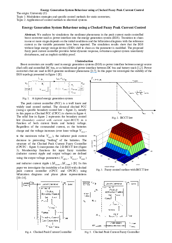 (PDF) Energy generation system behaviour using a clocked fuzzy peak ...