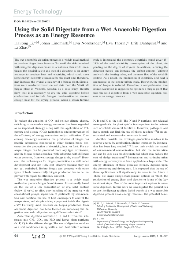 (PDF) Using the Solid Digestate from a Wet Anaerobic Digestion Process ...