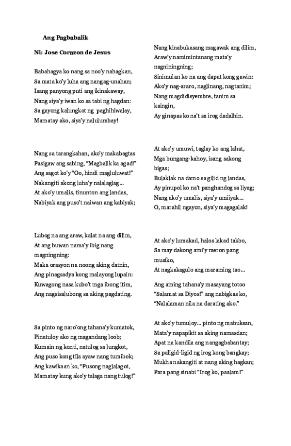 (DOC) Ang Pagbabalik