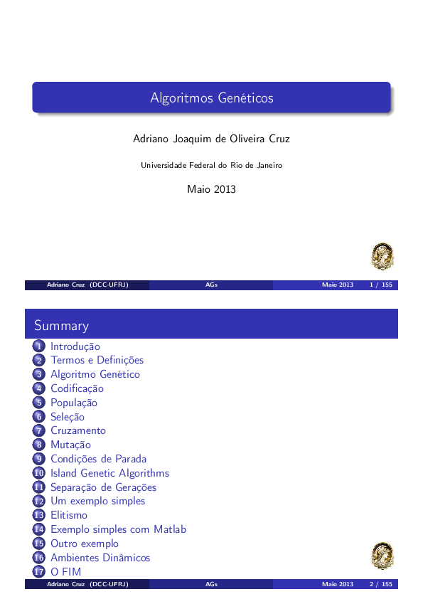 (PDF) Algoritmos Genéticos