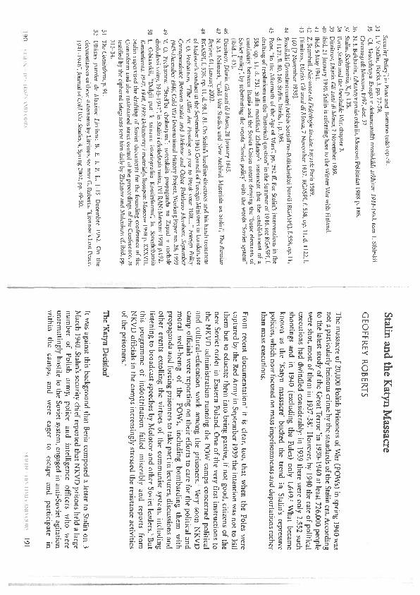 (PDF) Stalin and the Katyn Massacre
