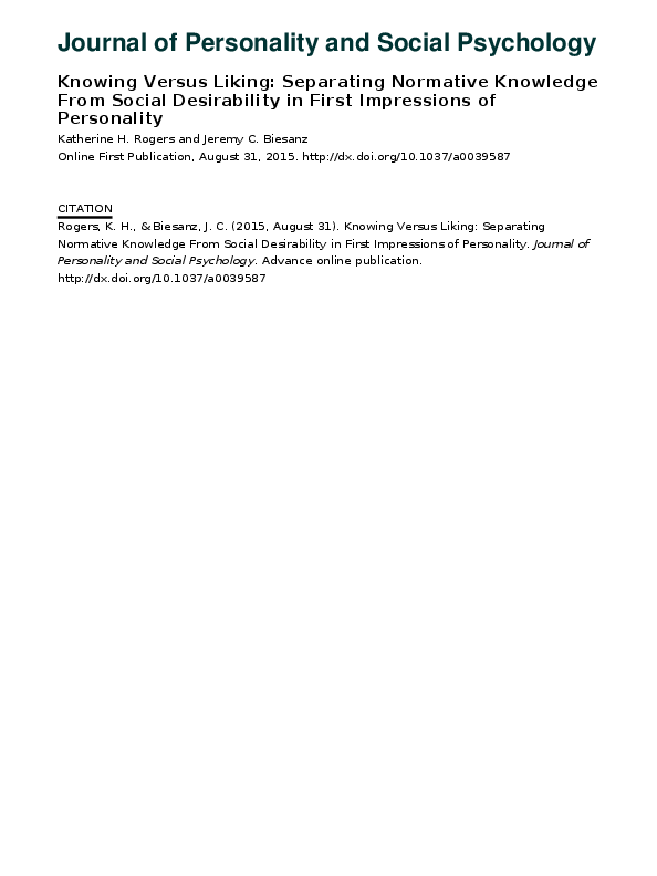 (PDF) Journal of Personality and Social Psychology Knowing Versus ...