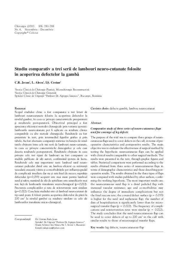 (PDF) [Comparative study of three series of neuro-cutaneous flaps used ...
