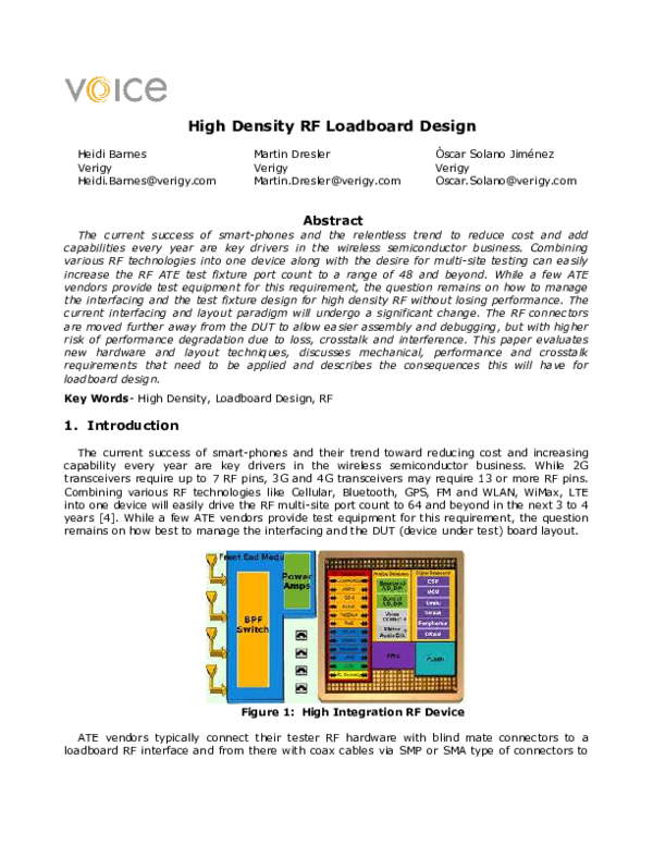 High Density RF Loadboard Design