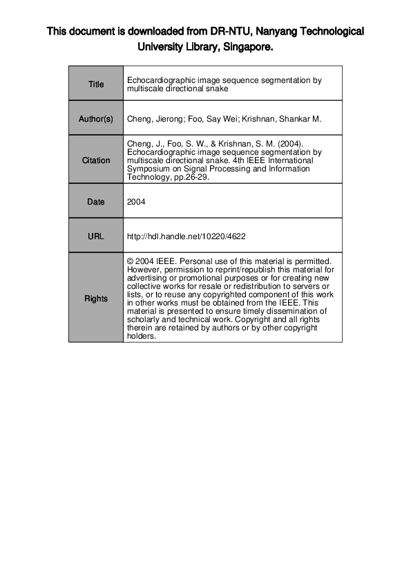 (PDF) Echocardiographic image sequence segmentation using self-organizing maps