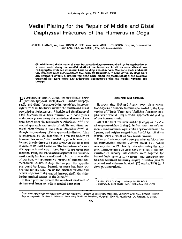 (PDF) Medial Plating for the Repair of Middle and Distal Diaphyseal ...