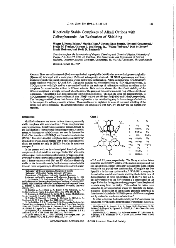 (PDF) Kinetically stable complexes of alkali cations with rigidified ...