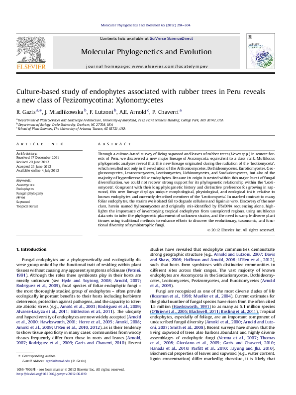 (PDF) Culture-based study of endophytes associated with rubber trees in ...