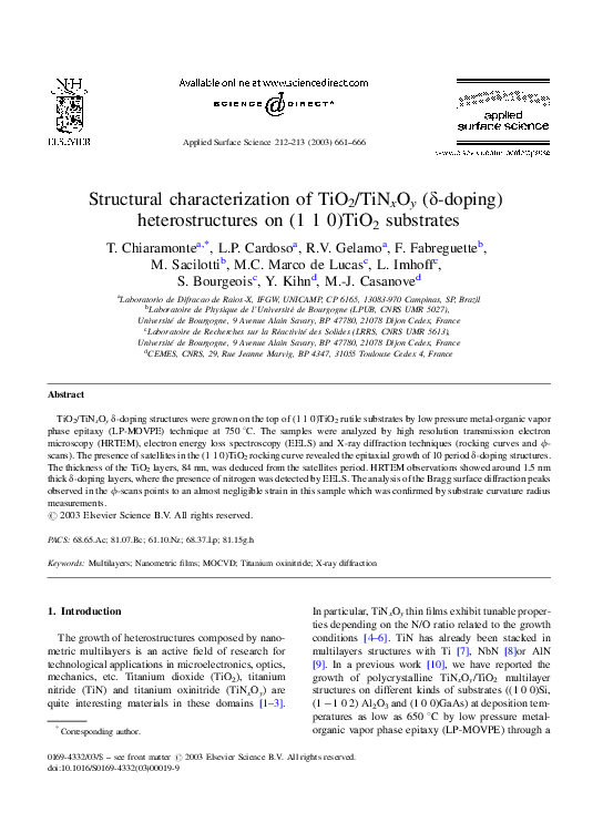 (PDF) Structural characterization of TiO2/TiNxOy (δ-doping ...