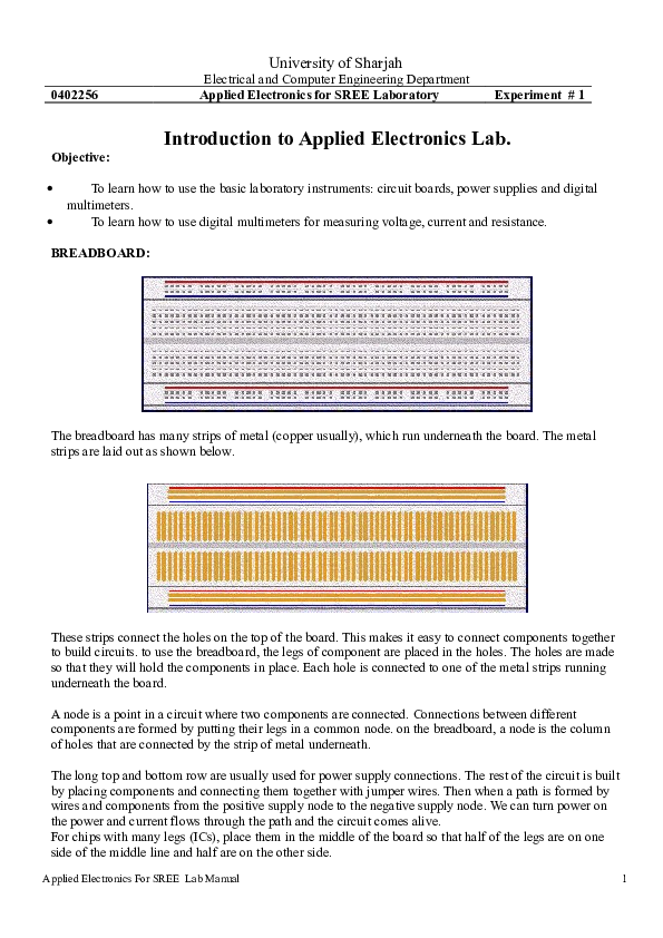 (DOC) Applied Elec Exp 1