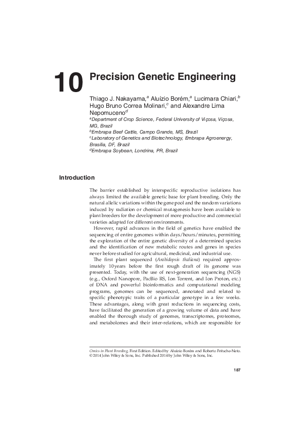 (PDF) Precision Genetic Engineering
