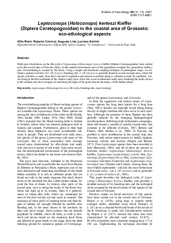 (PDF) Leptoconops (Holoconops) kerteszi Kieffer (Diptera ...