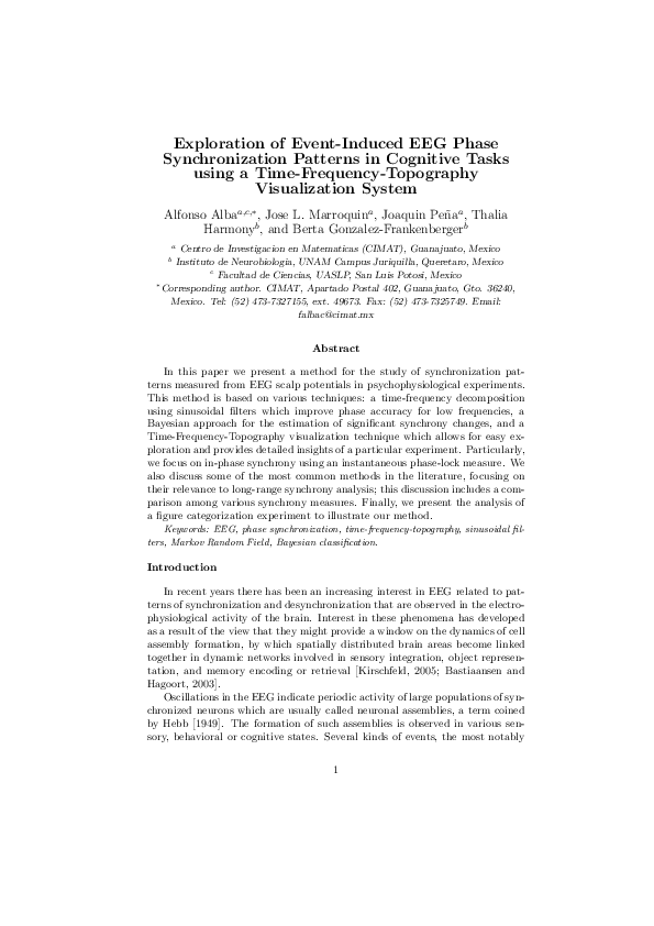 (PDF) Exploration of event-induced EEG phase synchronization patterns in cognitive tasks using a ...