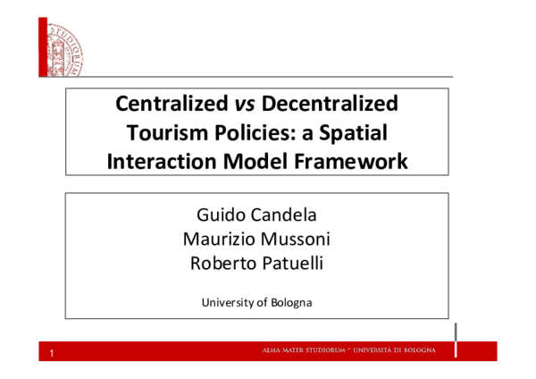 (PDF) Centralized vs Decentralized Tourism Policies: a Spatial ...