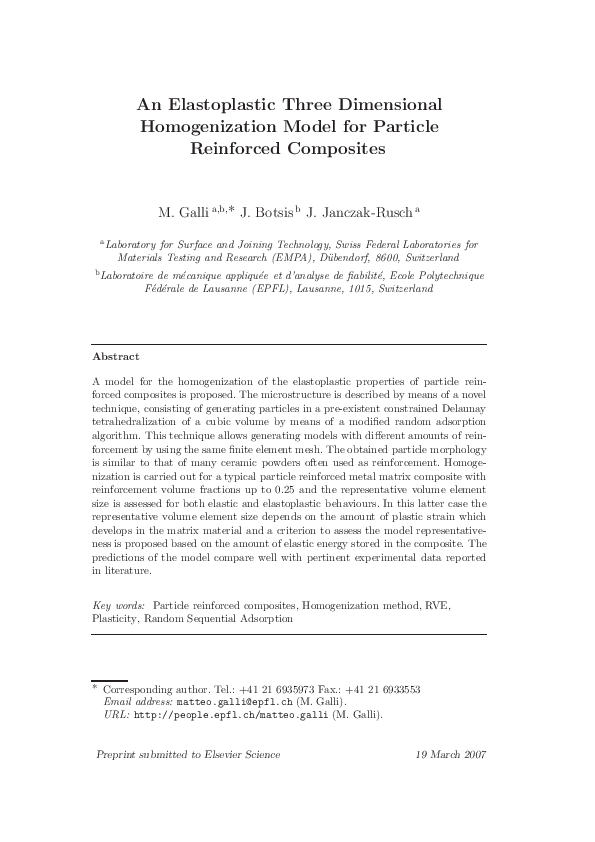 (PDF) An elastoplastic three-dimensional homogenization model for ... (PDF) An elastoplastic three-dimensional homogenization model for ...