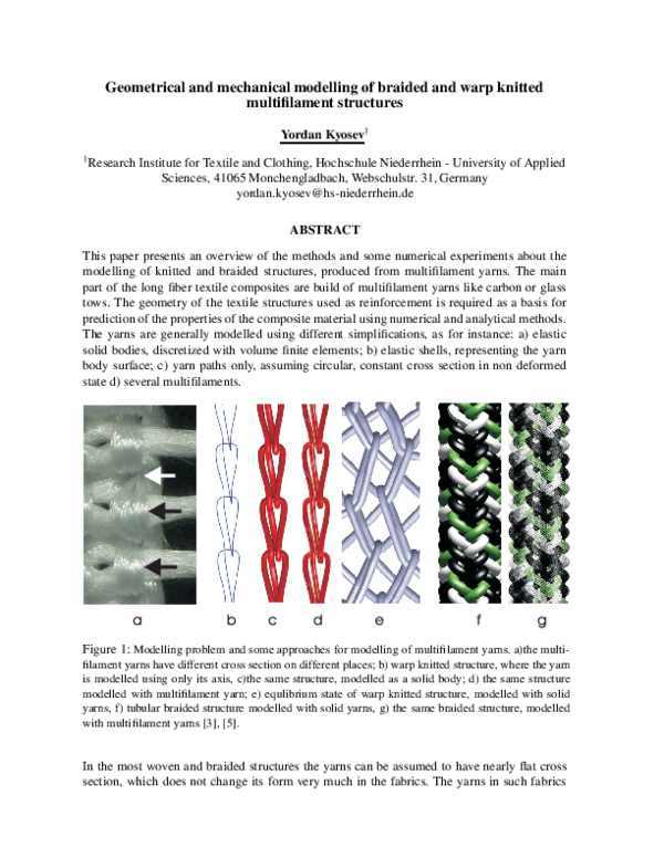 (PDF) Modeling of Braided and Knitted Yarn Structures