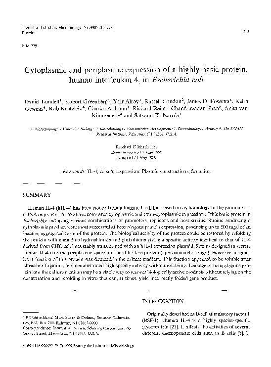 (PDF) Cytoplasmic and periplasmic expression of a highly basic protein ...
