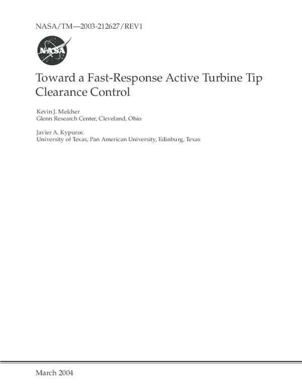 (PDF) Toward a Fast-Response Active Turbine Tip Clearance Control