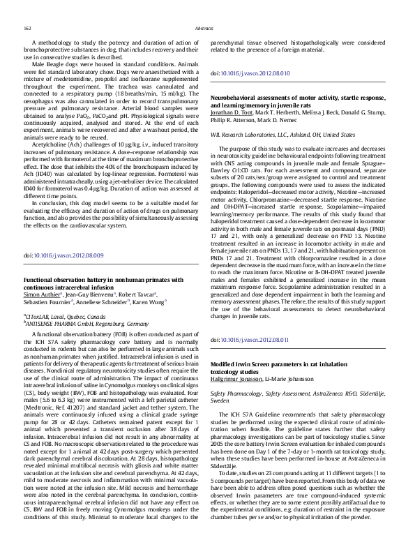 (PDF) Functional observation battery in nonhuman primates with ...