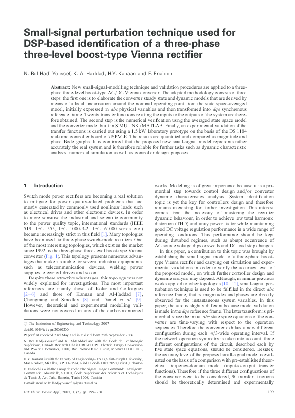 (PDF) Small-signal perturbation technique used for DSP-based ...