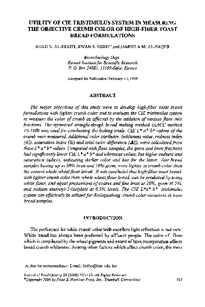 (PDF) Utility of Cie Tristimulus System in Measuring the Objective ... (PDF) Utility of Cie Tristimulus System in Measuring the Objective ...