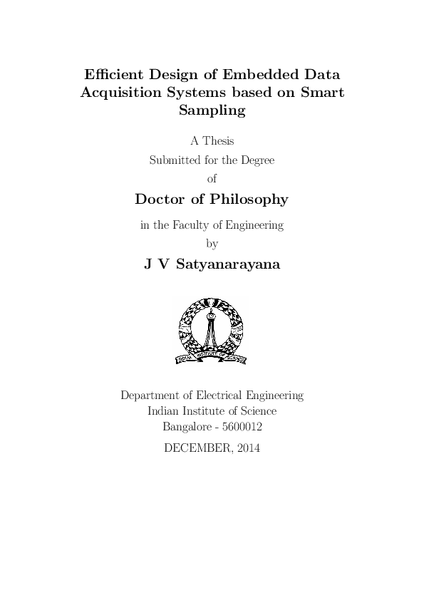 (PDF) Efficient Design of Embedded Data Acquisition Systems based on ...